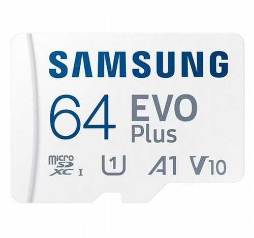 Карта памяти microSD Samsung EVO plus 64гб