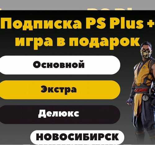 Подписка PS Plus   игра в подарок