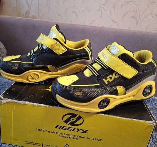 Кроссовки на колесиках светящиеся heelys разм 34