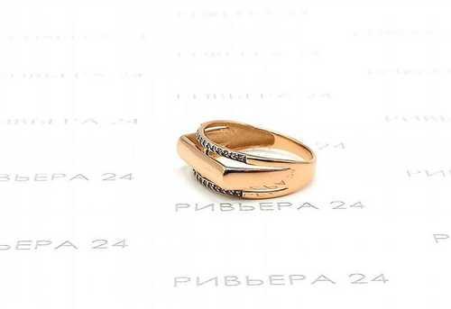 Золотое кольцо мужское с фианитами 585 пробы 1.97