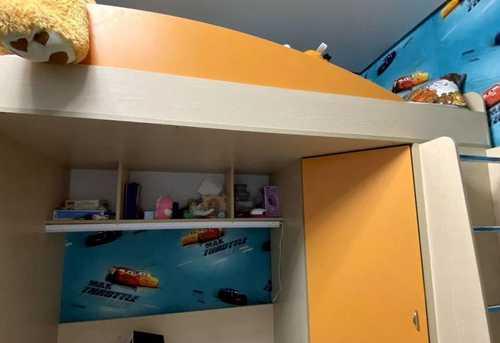 Шкаф-кровать чердак "Мальта" цвет Манго