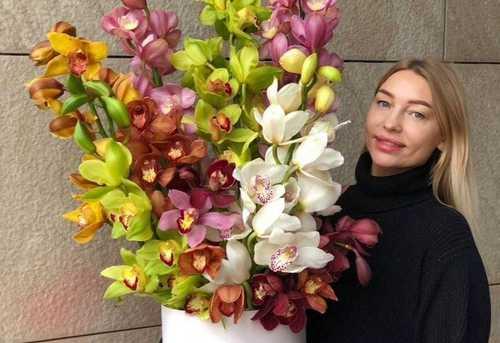 Букет цветов орхидей,цветы букеты,доставка