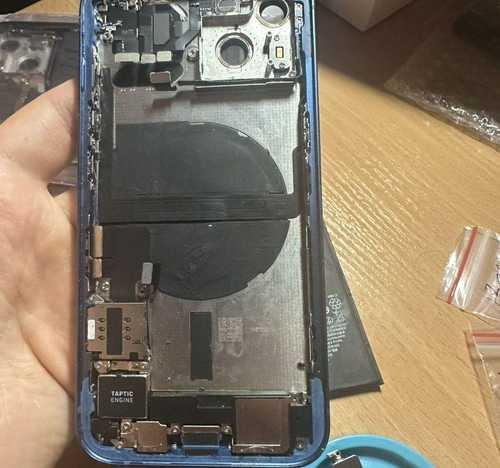 Корпус iPhone 13 синий, сост 6/10