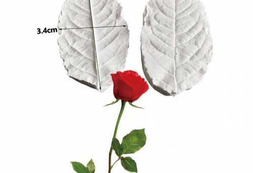 Силиконовый вайнер для цветов листа розы (2 части)