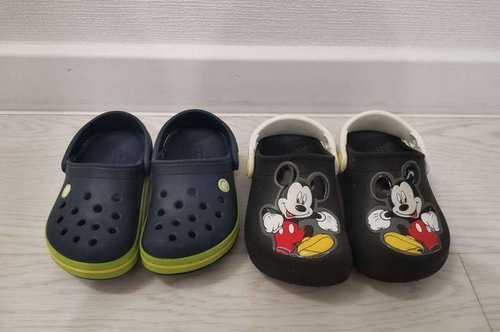 Сабо crocs детские синие c7 микки маус с8