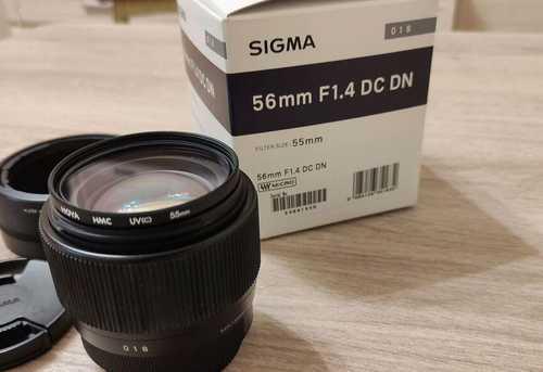 Объектив Sigma 56mm f1.4 micro 4/3