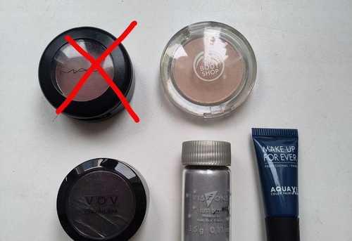 Тени для век mac, bodyshop,vov,makeupforever