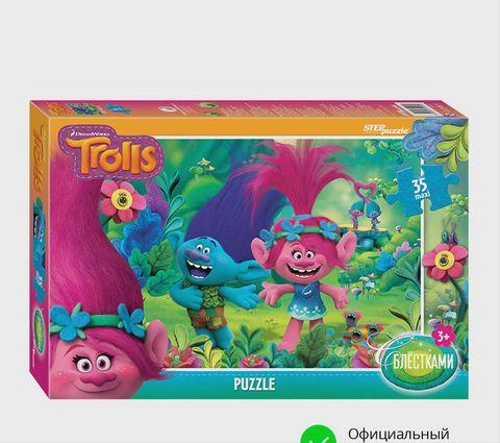 Мозаика 91232 "puzzle" 35 maxi "Trolls. Глиттер"