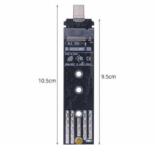 Адаптер M.2 nvme/sata SSD на USB Type-C