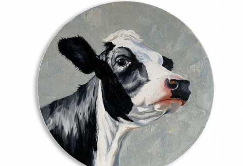 Картина маслом на холсте "Корова Му"