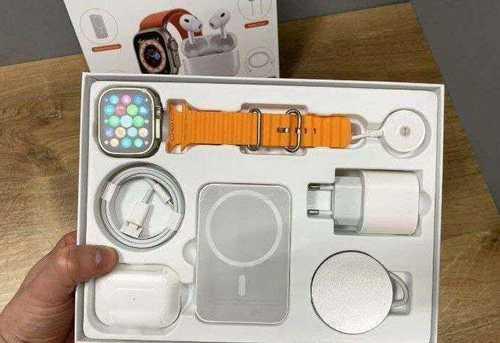 Подарочный набор Apple 6 в 1 часы / наушники