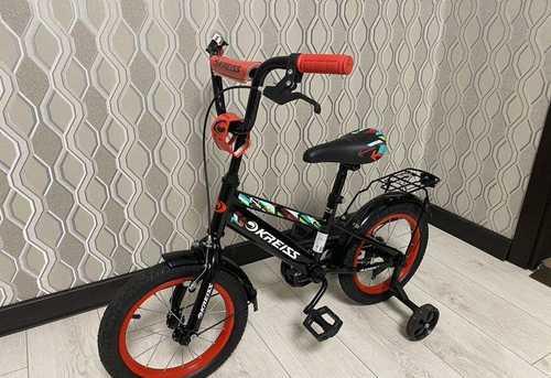 Велосипед детский kreiss с доп.колесами