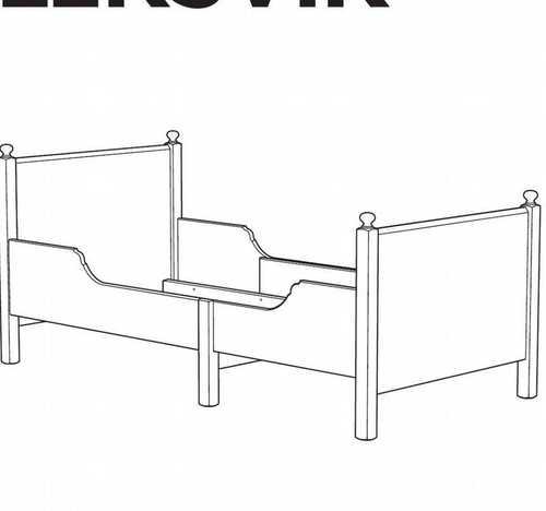 Детская кровать IKEA раздвижная сундвик