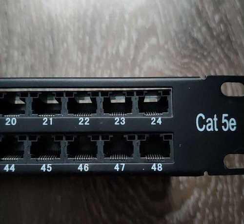 Патч панель 48 портов Cat 5e ITK