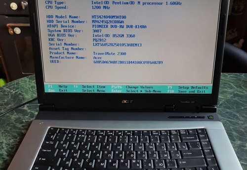 Ноутбук 15" Acer TravelMate 2304WLMi, 40 ГБ, Celeron M 350, Intel Extreme Graphics 2