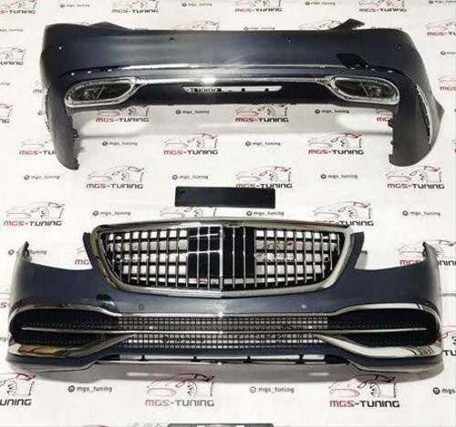 Обвес стиль Maybach рест + решетка S-class W222