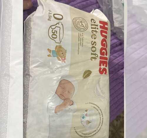 Подгузники huggies elite soft 0