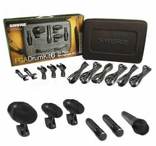 Новый pgadrumkit6 Shure A058951 набор микрофонов для ударных