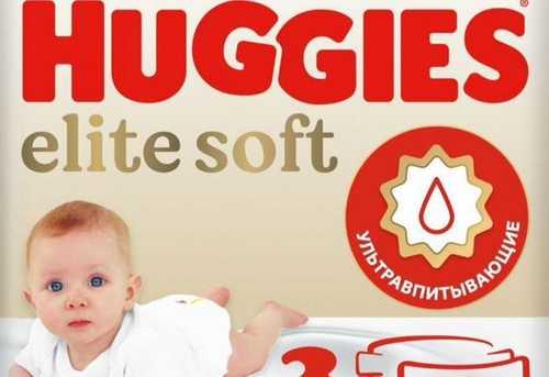 Подгузники Huggies elite soft 3 размер (72шт)