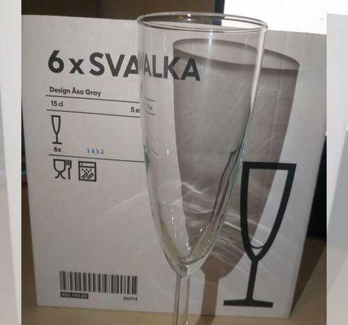 Бокалы для шампанского IKEA svalka