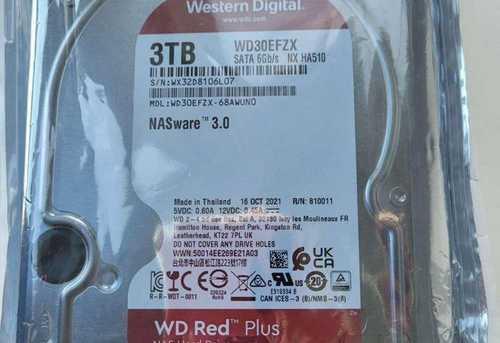 Жесткий диск WD Red Plus WD30efzx, 3 тб, HDD