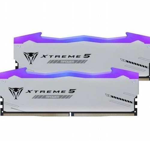 Patriot dimm DDR5 2x16Gb pvxr532G60C30KM Viper Xtreme 5 RGB 6000Mhz CL30 1.35В с радиатором