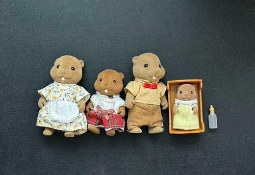 Sylvanian families бобры винтаж