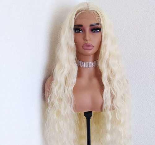 Парик на сетке lace front блонд 100см