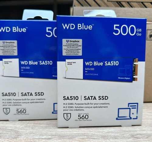 SSD WD Blue SA510 M.2 SATA 2280 500 гб