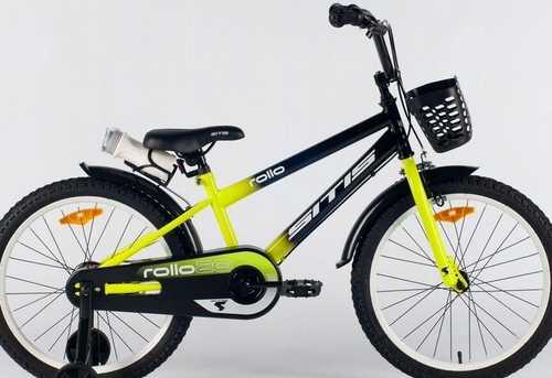 Велосипед sitis rollo 20" (2024) Black-Yellow Vol1