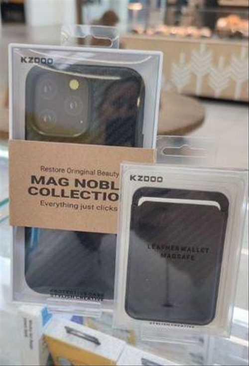 Чехол на iPhone 14 Pro K-Doo Mag Noble+Кардхолдер