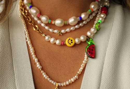 МК ожерелье украшение из бусин