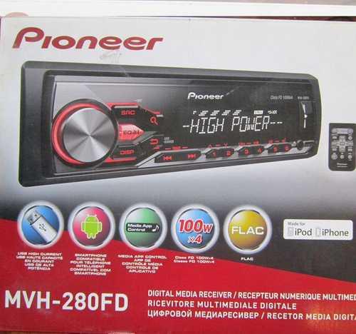 Автомагнитола Pioneer MVH-280FD 4x100W