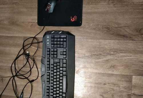 Игровая клавиатура+ мышь+коврик