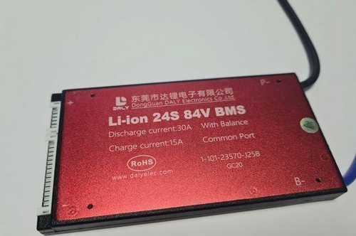 Плата контроля BMS Li-ion 24S 84V 30A