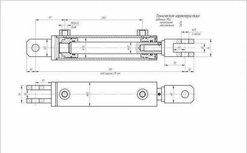 Гидроцилиндр подъема отвала цг-70.40.215.01