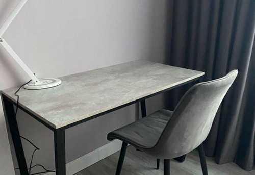 Универсальный стол новый 110х60 см в цвете цемент
