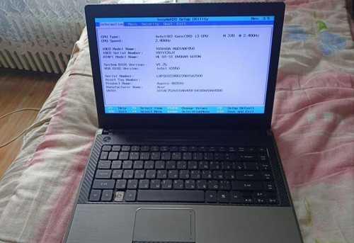 Ноутбук Acer 14" i3 m370, 4gb, 500gb hdd, АКБ раб