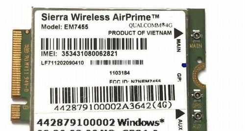 Модем 3G/4G M.2 Sierra Wireless EM7455 cat.6