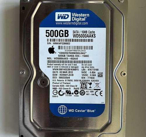 500Gb HDD Жесткий диск WD5000aaks SATA