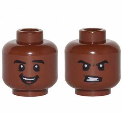 Деталь Lego 3626pb1267 Reddish Brown U