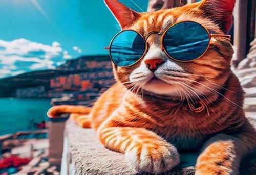 Рыжий котик в солнечных очках
