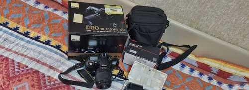 Фотоаппарат nikon d90 +2 объектива и сумка