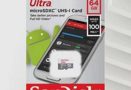 Карта памяти SanDisk microsdxc 64 гб