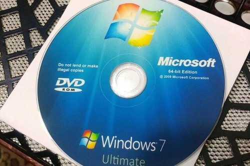Windows 7 установочный диск с ключем Dvd