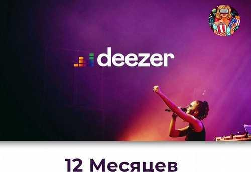 Deezer Premium / 12 месяцев