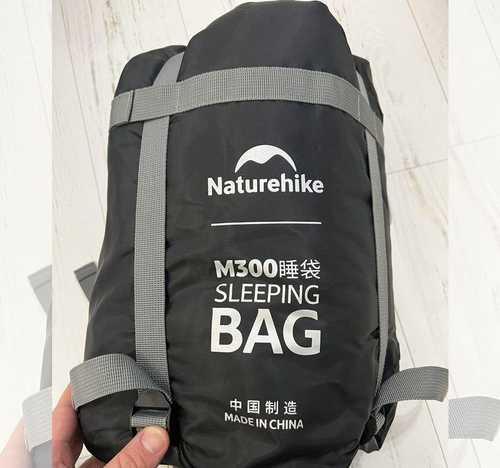 Спальник Naturehike M300 новый (серый, левая молн)