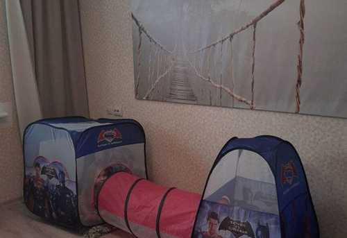 Палатка игровая с тоннелем для малышей "Герои"