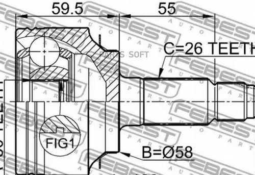 Febest 0310FD Шрус наружный 30x58x26