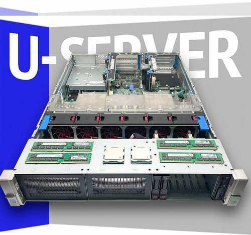 DL380 G9 8S 2x2637v4 64G 2x1.2G P840 2x500W Сервер HP HPE ProLiant DL380 Gen9 8SFF 2U Б/У